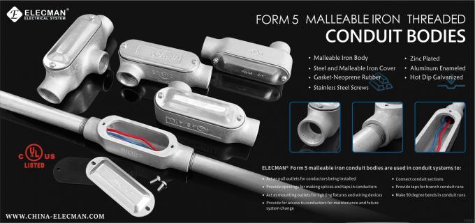 Form 5 Malleable Conduit Bodies IMC Rigid Threaded TB Condulet 1/2" - 4"