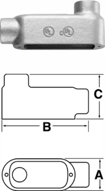Form 5 Malleable Conduit Bodies IMC Rigid Threaded TB Condulet 1/2" - 4"