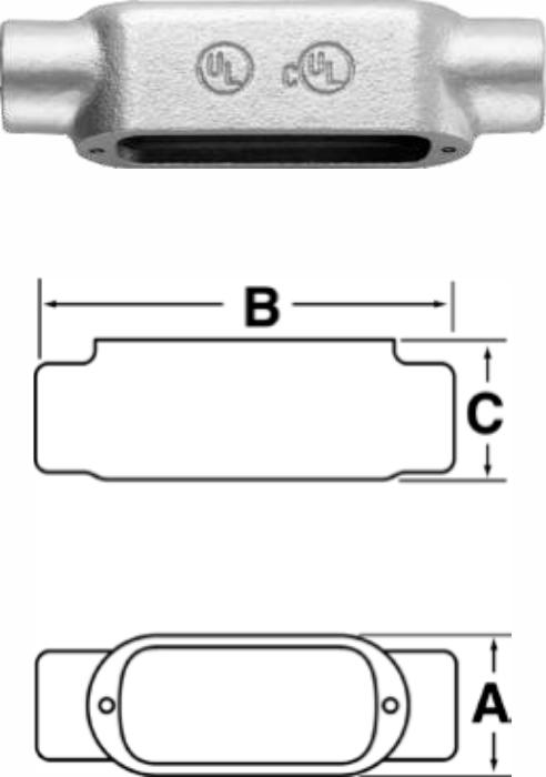 Form 5 Malleable Conduit Bodies IMC Rigid Threaded TB Condulet 1/2" - 4"