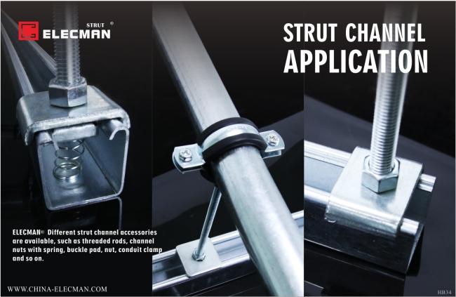 Single Strut Channel Braces Adjustable Corner Bracket Galvanized Steel