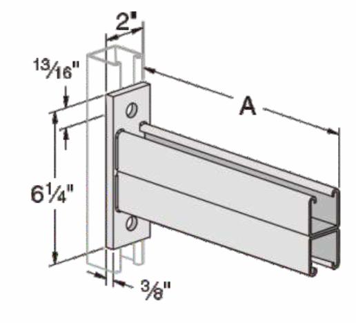 Galvanized Steel Double Slotted Strut Channel Brackets Support System