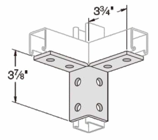 Galvanised Steel 8 Hole Strut Corner Aluminum Channel Connectors Double ...