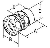 Steel EMT Conduit Fittings Compression to IMC / Rigid Threaded Coupling