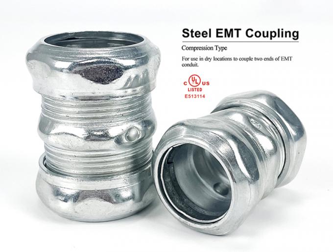 SCCP Steel EMT Conduit Fittings Coupling Compression EMT Conduit To EMT ...